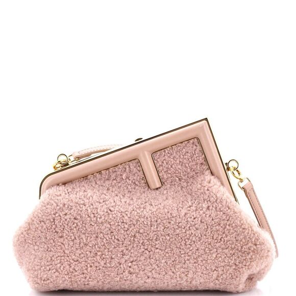Fendi | Bags | Fendi First Bag Shearling Small Neutral | Poshmark